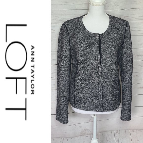 LOFT | Jackets & Coats | Loft Heavy Wool Cotton Mix Grey Jscket | Poshmark